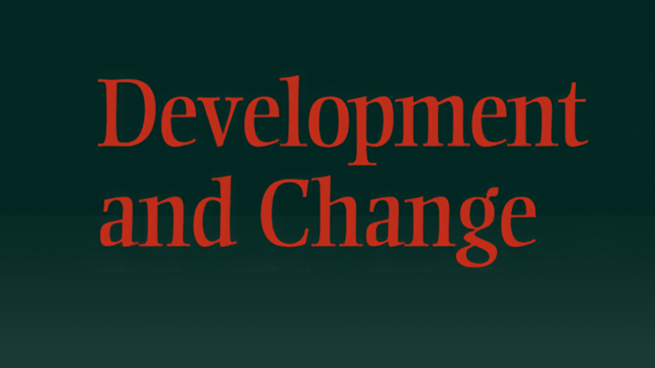 Development and Change achieves top quartile ranking in the latest ...